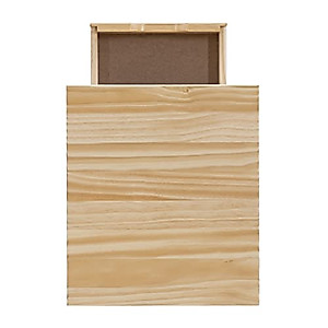 Linon Home Decor Products Corinne Six Drawer Storage, Natural Rolling Cart