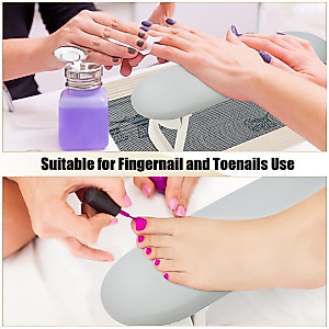 KKUYT Nail Arm Rest, Bigger Arm Rest for Nails, Microfiber Leather Nail Hand Rest Stand with Mat, Foldable Professional Manicure Nail Hand Pillow Cushion for Salon and Home Nail Art Use