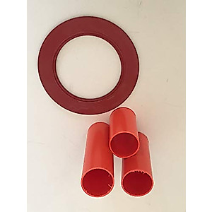 American Standard Champion 4 and Eljer Toilet Seals, NuFlush Replacement for 2 Rubber seals and silicone grease & silicone glue included