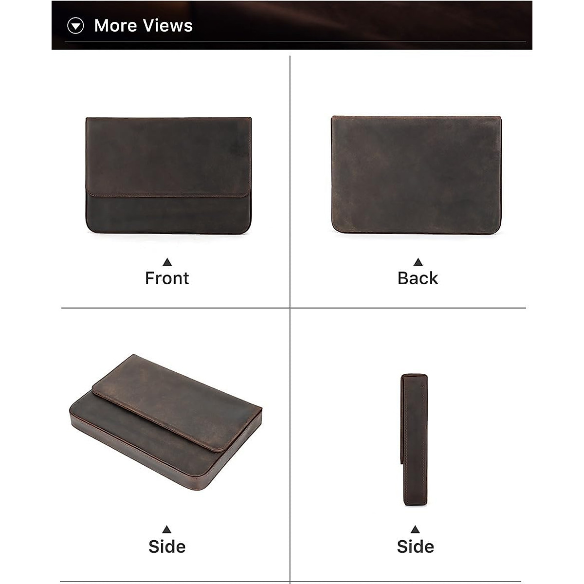 3/12 Leather Pen Case Pack Handmade Drawer Style Detachable Magnetic Pen Case (12 BROWN)…