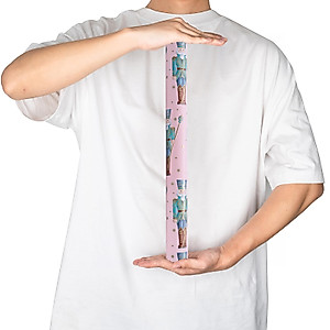 RUSPEPA Christmas Wrapping Paper Roll - Mini Roll - Pink Nutcracker Soldier Design Great for Christmas, Holiday and Party - 17.5 Inches X 32.8 Feet