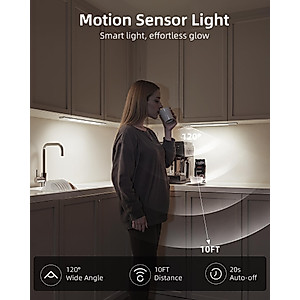 EZVALO LED Closet Light, 48LED Battery Operated Lights Motion Sensor Light Rechargeable Under Cabinet Lighting Night Light for Closet, Cabinet, Kitchen, Wardrobe, Cupboard