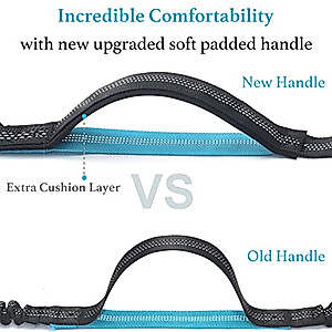 iYoShop Retractable Hands Free Dog Leash – Dual Handle Bungee Waist Leash for Small Medium and Large Large Dogs (25-150 lbs)