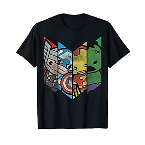 Marvel The Avengers Kawaii Chevron Graphic T-Shirt T-Shirt