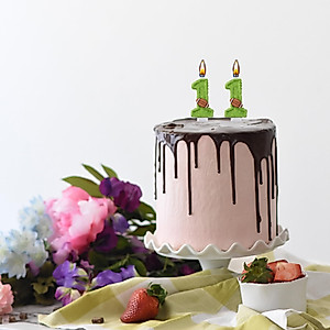 VSHILI 11 Birthday Candles, 11th Cake Candles, Pink Happy Birthday Number 11 Candles Cake Topper Decorations for Party Kids Boys Girls