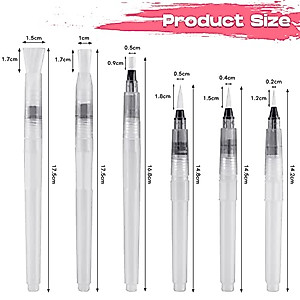 8 Pcs Alcohol Ink Blending Tool Set Including 6 Pcs Water Color Brush Pen 2Pcs Ink Air Blower for DIY Paint Tools Water Color Brush Pen Card Making Embossing Painting Rendering