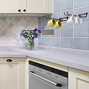 MOCOUM 4 Pack Wine Glass Holder Rack Stemware Rack,Wine Glass Hanging Rack Wire Wine Glass Organizer Storage Hanger for Cabinet Kitchen Bar