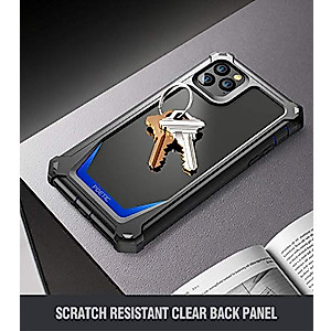 iPhone 11 Pro Case, Poetic Full-Body Hybrid Shockproof Rugged Clear Bumper Cover, Built-in-Screen Protector, Guardian Series, Case for Apple iPhone 11 Pro (2019) 5.8 Inch, Blue/Clear