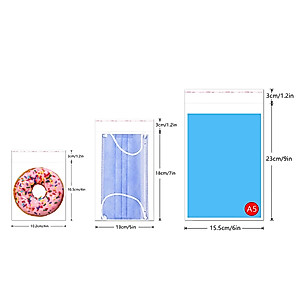 Self Sealing Cellophane Bags 3x3" 200pcs Squre Cello Bags Small Adhesive Bags 2 Mil for Earrings Candies Bakery Cookies Treat Candle Soap Gift (9 Sizes to Choose from)