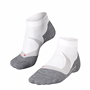 FALKE Men's RU4 Endurance Cool Short Running Socks, Quarter Cut, Medium Cushion, Breathable Quick Dry, Cooling, Nylon, White (White-Mix 2020), 10.5-11.5, 1 Pair