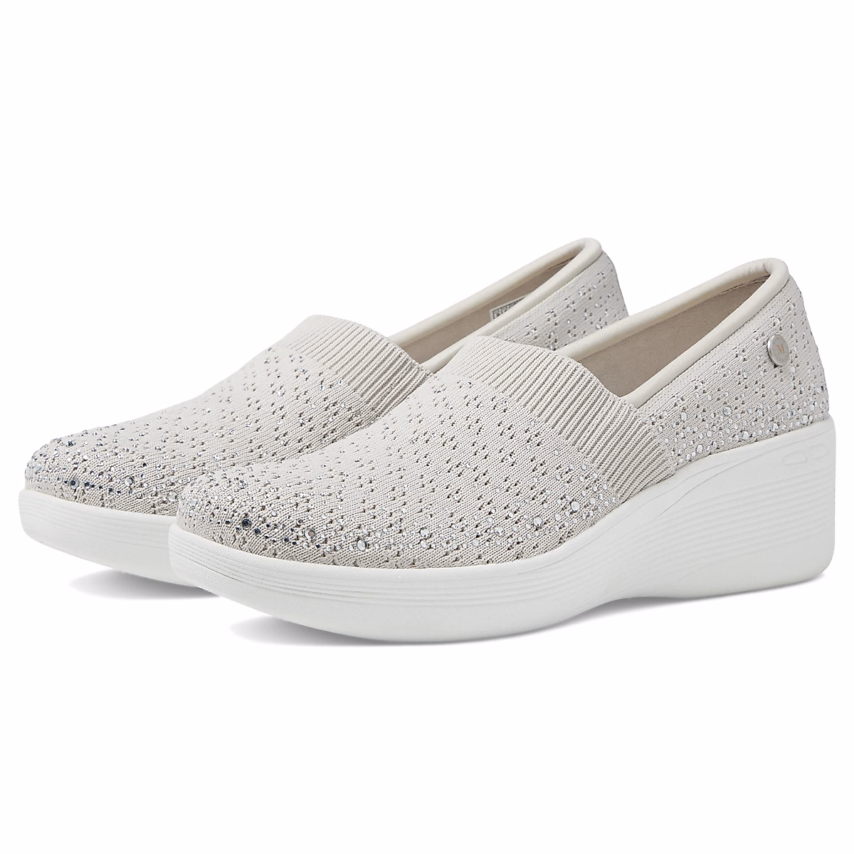 SKECHERS Women's Martha Stewart PIER LITE-Reflection Loafer, Light Grey Silver, 6