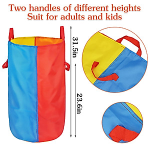 Dreampark Outdoor Games Potato Sack Race Bags for Kids Adults 4-10 Players, Carnival Birthday Party Easter Field Day Games Outside Lawn Yards Family Reunion Games 3 Legged Race and Egg Spoon Race