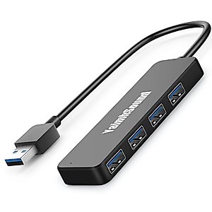 4-Port USB Hub 3.0, YaimhSound USB Splitter for Laptop, Keyboard and Mouse Adapter for Dell, Asus, HP, MacBook Air, Surface Pro, Acer, Xbox, Flash Drive, HDD, Console, Printer, Camera