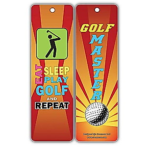 Creanoso Golf Bookmarks (12-Pack) –Awesome Bookmarker for Golf Players, Men & Women – Golf Party Favors Supplies
