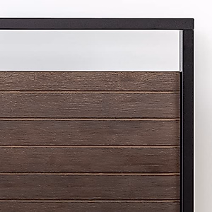 ZINUS Suzanne 37 Inch Bamboo and Metal Platform Bed Frame / Solid Steel Construction / No Box Spring Needed / Wood Slat Support / Easy Assembly, Grey Wash, King