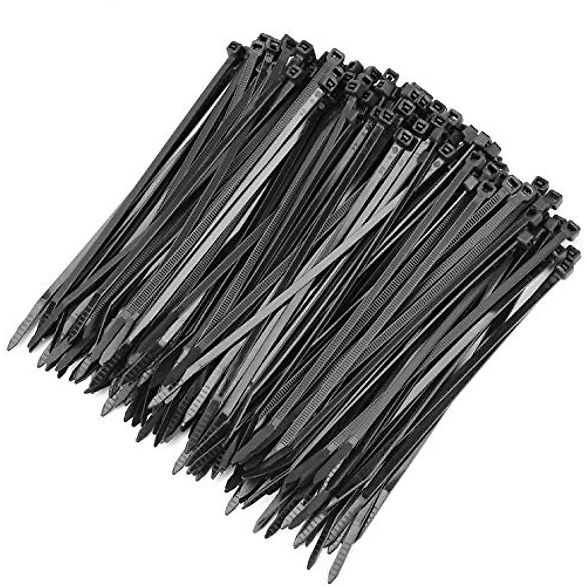 OneLeaf Cable Ties 6 Inch Heavy Duty Zip Ties with 40 Pounds Tensile Strength for Multi-Purpose Use, Self-Locking UV Resistant Nylon Tie Wraps, Indoor and Outdoor Tie Wire. 200 Pcs Black