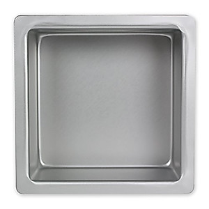 PME Professional Aluminum Square Cake Pan (14 x 14 x 3), Standard, Silver