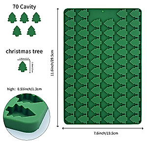 Christmas Tree Silicone Molds 140 Cavity Mini Gummy Mold Food Grade Dog Treat Molds for Christmas Gummy, Candy, Chocolate, Biscuit, Jelly, Dog Cookie