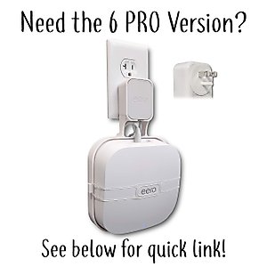 The Eero Genie for eero 6, 6+, and Mesh Wi-Fi: Wall Mount Outlet Holder Stand | Lowest Profile | Open Access | Multiple Install Options | Horizontal Outlets | Design Winner! (1-Pack)