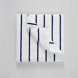 GT Globaltex Fine Linens 100% Turkish Cotton Premium Pool and Beach Towel Highly Absorbent Quick Dry Blue Striped 32" x 64" 500 GSM (1 Piece)
