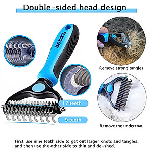Equigroomer Double Sided Dog Brush for Shedding & Grooming, German Shepherd & Cats