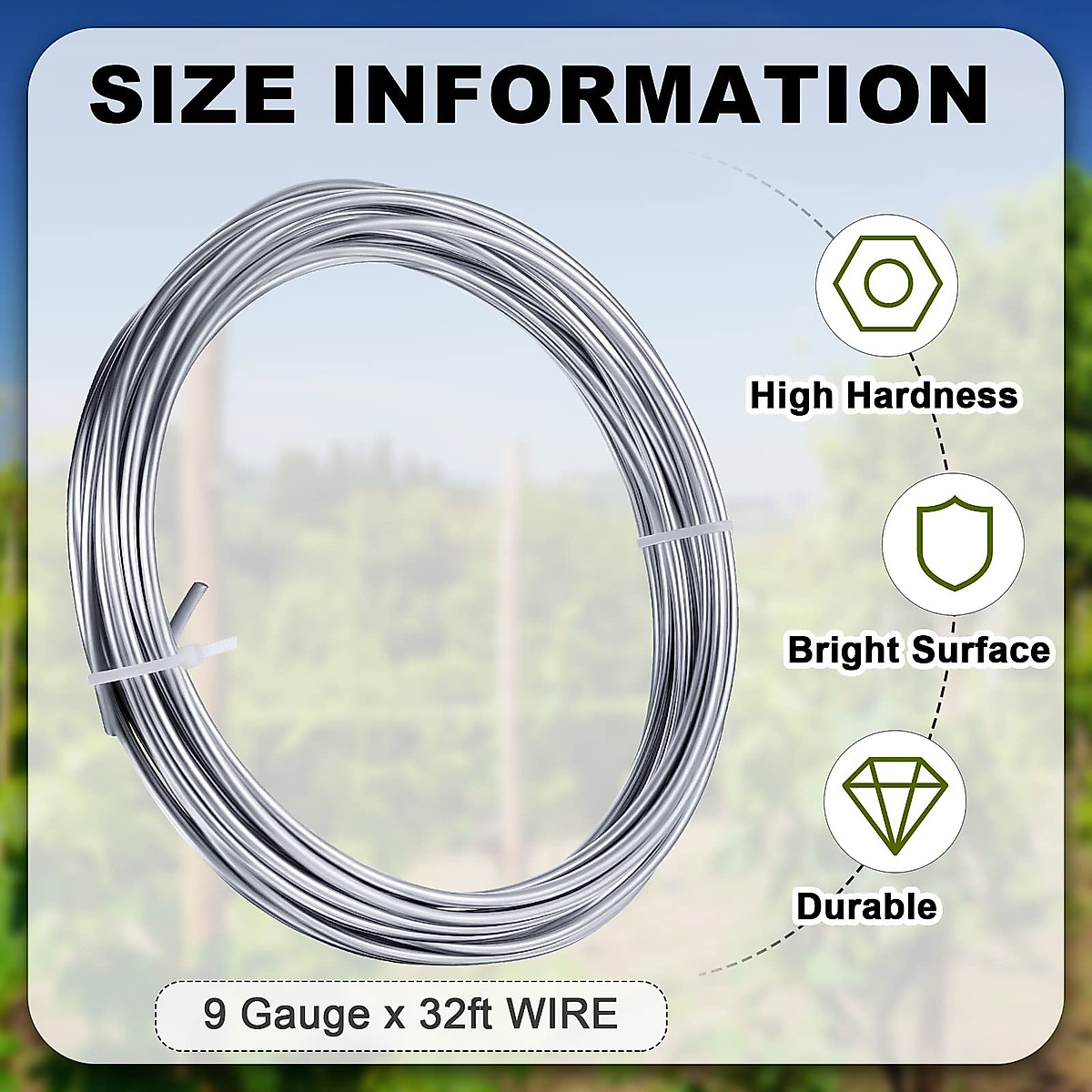 5 Pcs Anchor Wire Vise Anchor Vise Grape Trellis 9 Gauge Metal Wire Galvanized Solid Wire for Tightening 8-11 Gauge Wire to Build Trellises, Vineyards, Fences and Arbors