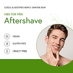 Honeybee Gardens Soothe & Refresh Herbal Aftershave with Aloe & Witch Hazel for Men, Sandalwood, Therapeutic and Cleansing, Gluten-Free, Vegan, Cruelty-Free, 4 Fl Oz