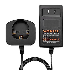 Shentec 18V Lithuim Charger p118 p117 Compatible with Ryobi 18V Li-ion Battery P118b P102 P103 P104 P105 P106 P107 P108 P109 BPL-1815 BPL-1820G BPL18151 (Not Compatible with Ni-MH/Ni-Cd Battery)