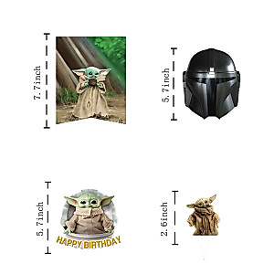 Star Wars Yoda birthday Party Decoration, Yoda Birthday Banner, Cake Top Hat, Hanging Decoration, Yoda Birthday Theme Party Supplies