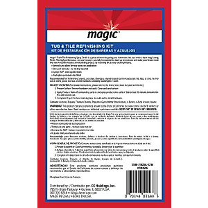 Magic Tub and Tile Refinishing Kit - Spray on Aerosol - Refinish Sinks Tile Porcelain Acrylic Fiberglass and Ceramic Surfaces, Bright White, 12 Ounce (Pack of 2)