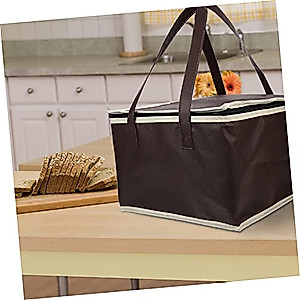 Hoement Aluminum Insulation Grocery Car Storage Shopping Tote Food Transport Food Storage Food Carrier Thermal Insulated Non-woven Fabric Coffee