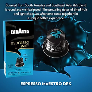 Lavazza Espresso Maestro Decaf (DEK) Aluminum Capsules Compatible with Nespresso* Original Machines, Medium Espresso Roast, Arabica and Robusta Blend (60 Capsules)