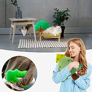 CHELEI2019 19.7" Leaf Pillow,3D Stuffed Plant Plush Tree Shaped Throw Pillow for Room Decor