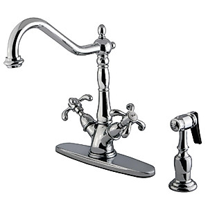 Kingston Brass KS1231TXBS French Country Kitchen Faucet, Polished Chrome