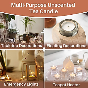 Tealight Candles Bulk - Tea Candles Tea Lights Candles Tea Tree Lights Mini Votive Candle with Cotton Wick for Home,Pool,Shabbat,Wedding,Emergencies,Christmas (25)