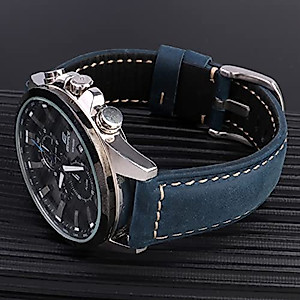 Bands for Moonswatch Watch,Leather Strap Compatible with Omega X Swatch Moonswatch Speedmaster/Rolex/SEIKO Etc 20mm Watch,Quickly Release Swatch Omega Moonswatch Leather Replacement Band