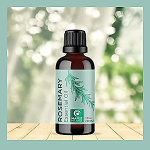 Pure Rosemary Essential Oil for Aromatherapy - Pure Rosemary Oil for Hair Skin and Nails - Refreshing Rosemary Essential Oil for Diffusers Plus Dry Scalp Treatment and Hair Oil for Enhanced Shine