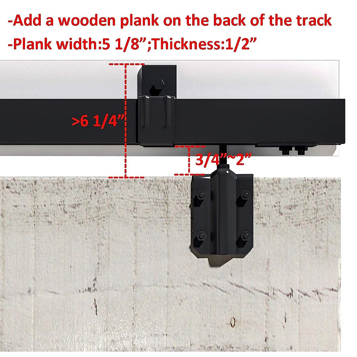 DIYHD 10FT Box Track Double Sliding Barn Door Hardware
