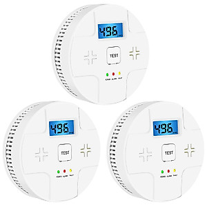 3 Pack Combination Smoke and Carbon Monoxide Detector Battery Operated, Portable Smoke and Co Alarm for Home Bedroom Travel, White,(Standalone Model)