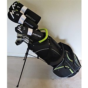Mens Golf Set Complete Titanium Clubs & Bag Driver, Fairway Wood, Hybrid, Irons, Putter Right Handed