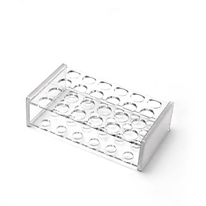 Othmro 1Pcs Test Tube Rack Holder, 14mm 24Well Centrifuge Tube Holder, Rectangular Plastic Stand Bracket Rack Test Tube Rack for Labortory Holder Party Favors Decoration Transparent