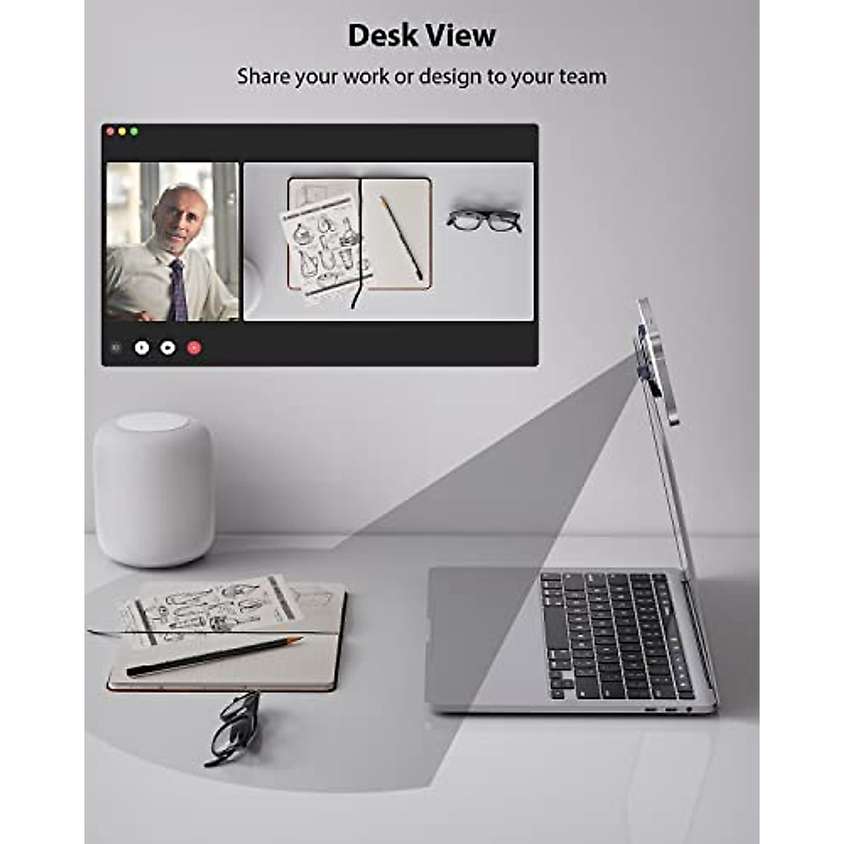 Stouchi Aluminum Mag-Safe Continuity Camera Mount, Upgraded iPhone Webcam Mount for Mac Notebooks OS Ventura Compatible with iOS 16 iPhone 12 13 14 Series