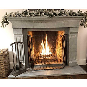 Pilgrim Home and Hearth 18089 Shadow Iron Fireplace Tool Set, Natural Iron