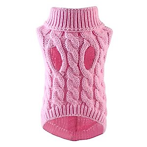 Knitted Pomeranian Teddy Jacket Breathable Turtleneck Pets Insulation Clothes Puppy Leisure Warm Clothing for Small and Medium Dog