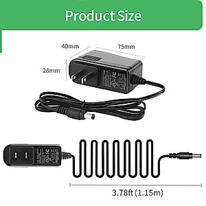 Security-01 AC to DC 12V 0.5A 500mA Power Supply Adapter 5.5mm x 2.1mm UL Listed FCC,CY-1200500