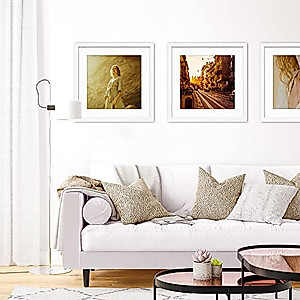 THREELOVE 20x20 Frame White, Display 16x16 Picture with Mat Or 20x20 Picture Without Mat, Wall Mounting Home Decor Picture Photo Frame, Set of 3