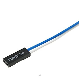 SJZBIN 5pcs ATX PC Motherboard Power Switch Cord Power Momentary Connector Cable 2 Pin SW Desktop Computer On Off Restart Button Power Cable 50cm