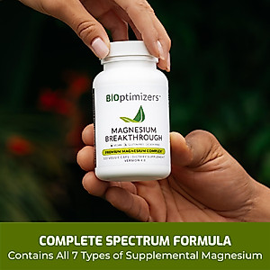 Magnesium Breakthrough Supplement 4.0 - Has 7 Forms of Magnesium: Glycinate, Malate, Citrate, and More - Natural Sleep and Brain Supplement - 90 Capsules