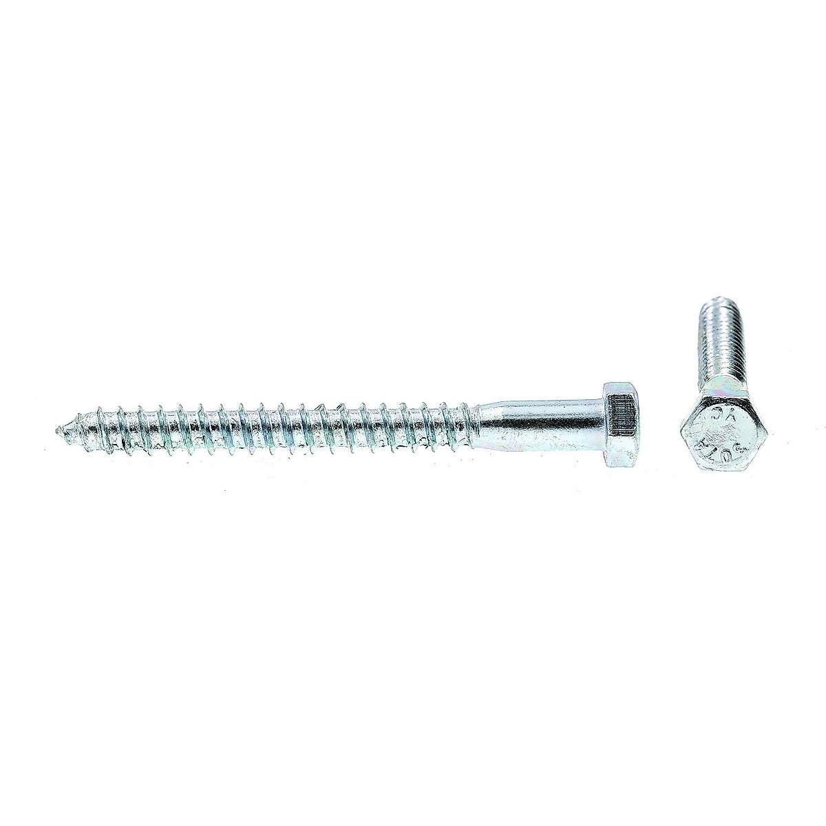 Prime-Line 9056372 Hex Lag Screws, 3/8 In. X 4 In., A307 Grade A Zinc Plated Steel (50 Pack)