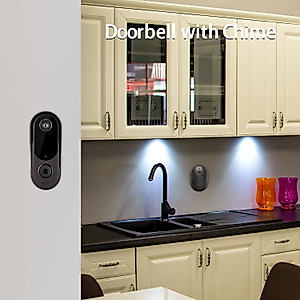 KALOGL Doorbell Camera Wireless WiFi Video Doorbell IP65 Waterproof, Battery Powered,2-Way Audio, Smart IR,Wide Angle,Cloud Storage,2.4G WiFi